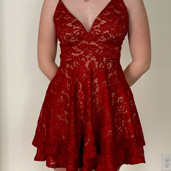 Emerald Sundae | Dresses | Red Semi Formal Homecoming Dress | Poshmark